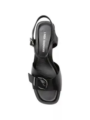 LINDA BAUMANN Buckle-detail Block-heel Sandals