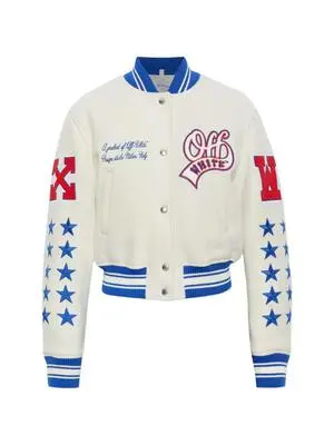 Off-White Logo-patch Bomber Jacket