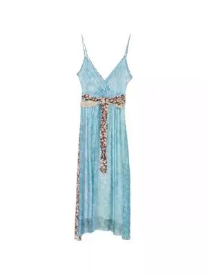 BIKINI MI.MA Paisley-print Fringed Maxi Dress - Blue