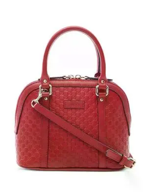Gucci 2000s Micro Gg Guccissima Tote Bag - Red