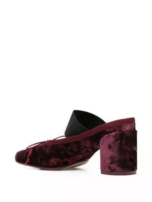 MAISON MARGIELA Velvet Elasticated-strap Pumps