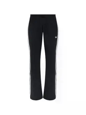 Adidas Logo-embroidered Side-stripe Track Pants - Black