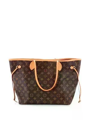 LOUIS VUITTON Neverfull Nm Monogram Canvas Mm Tote Bag - Brown