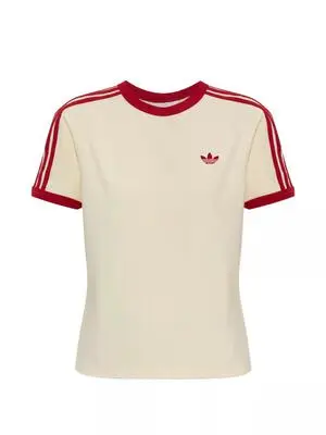 Adidas 3 Stripes Slim Fit Striped-details T-shirt - Yellow