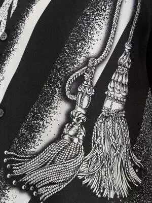 Versace Tassel-print Silk Shirt