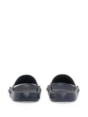 Emporio Armani Logo Print Slip-on Sandals - Blue