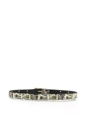 Pinko Python-effect Studded Belt