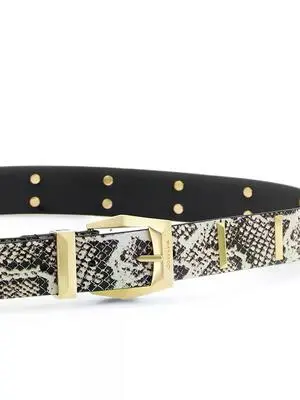 Pinko Python-effect Studded Belt