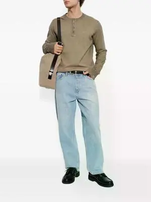 Rag & Bone Button-fastening T-shirt - Neutrals
