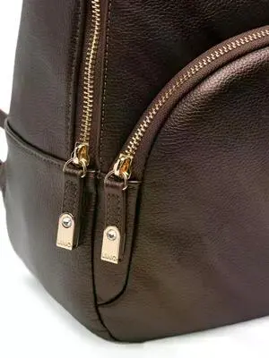 Liu Jo Logo-plaque Pebbled-effect Backpack - Brown