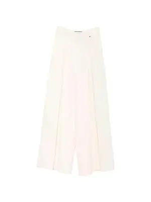 NISSA Pleated Palazzo Pants - Neutrals