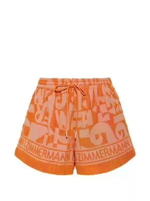 Zimmermann Solstice Logo-jacquard Shorts - Orange