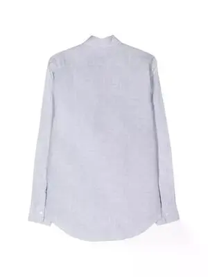 Canali Spread-collar Long-sleeve Shirt