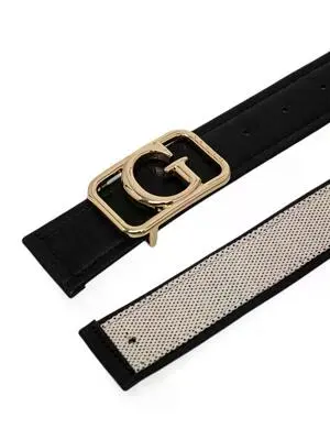Guess Sebina Logo-plaque Reversible Belt - Black