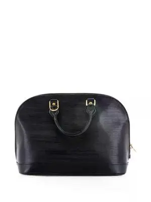 LOUIS VUITTON Vintage Alma Handbag Epi Leather Pm Satchel - Black