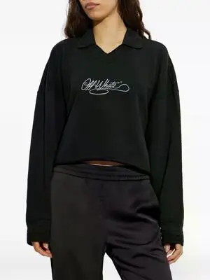 Off-White Logo-embroidered V-neck Sweatshirt