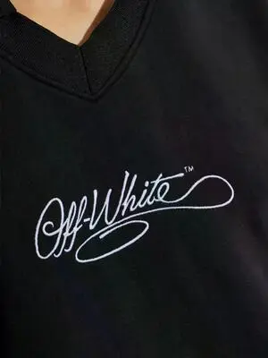 Off-White Logo-embroidered V-neck Sweatshirt