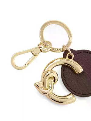COCCINELLE C-me Logo-plaque Leather Keyring