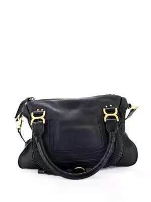 Chloé Marcie Leather Medium Satchel - Black