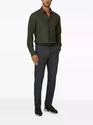 Boggi Milano Trousers In Technical Fabric B Tech - Blue