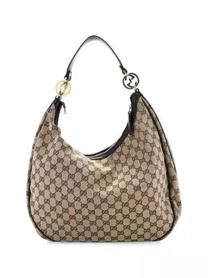 Gucci Twins Gg Canvas Large Hobo Bag - Black