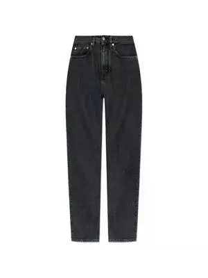 JIL SANDER Button Tapered-leg Jeans - Black