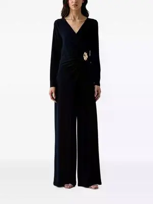 Joseph Ribkoff Embellished Wrap-style Jumpsuit - Blue