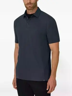 Boggi Milano Polo In Stretch Supima Cotton Jersey - Blue