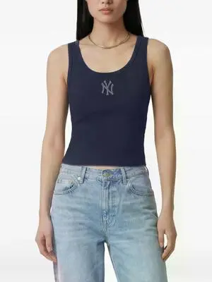 SPORTY & RICH X Yankees Krystal Cropped Tank Top - Blue