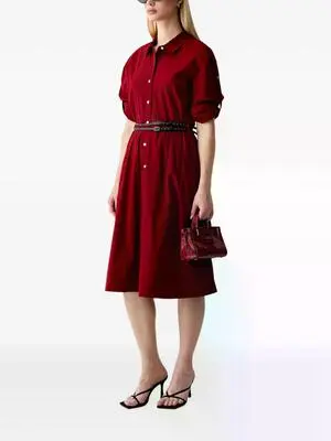 Dkny Belted Button-down Midi Shirt Dress