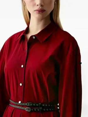 Dkny Belted Button-down Midi Shirt Dress