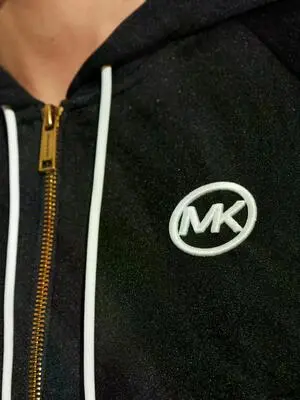 Michael Kors Logo Embroidered Zip-up Hoodie