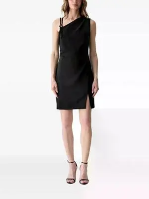 Guess Mini Buckle-detail Asymmetric-neck Dress - Black