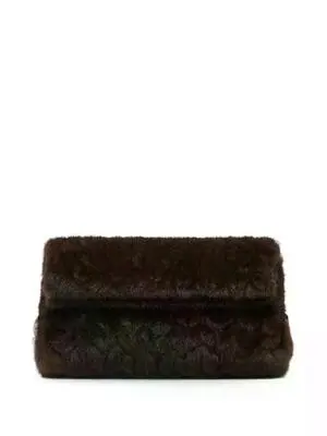 Liu Jo Riccy Bag In Faux Fur - Brown