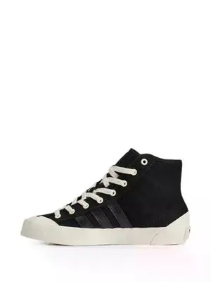 Y3 High-top Canvas Sneakers With Signature 3-stripe Detail