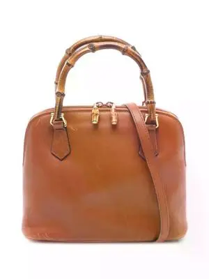 Gucci Bamboo-handle Leather Tote Bag - Brown