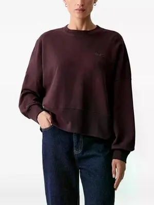 Marc O'polo Logo-embroidered Drop-shoulder Sweatshirt - Red