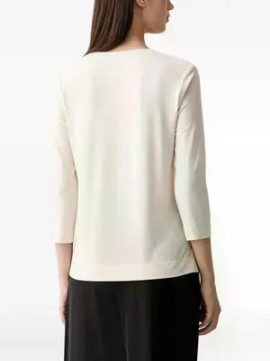 Joseph Ribkoff Contrast-trim Three-quarter-sleeve Top