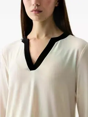Joseph Ribkoff Contrast-trim Three-quarter-sleeve Top