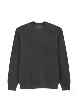 Boggi Milano Crew Neck Jumper In Merino Wool Blend Wooltech - Grey