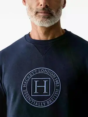 HACKETT LONDON Logo-embroidered Crew Neck Sweatshirt