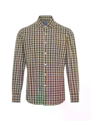 BARBA NAPOLI Check-pattern Long-sleeve Shirt