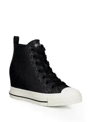 Guess Sundae Logo-print Sneakers - Black