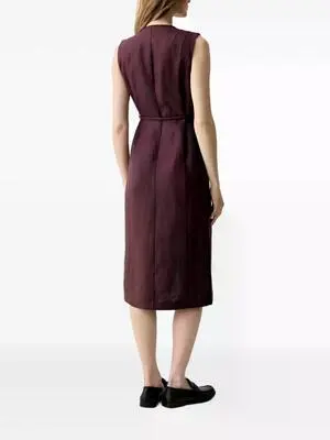 Sisley Double-breasted Sleeveless Midi Dress