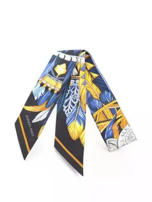 Hermès 2010s Danse Pacifique Twilly Scarf - Blue