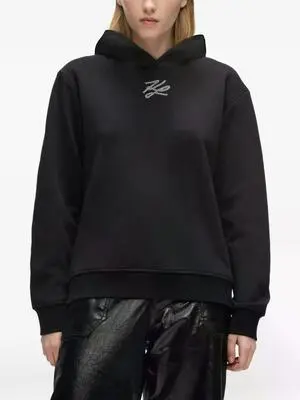 Karl Lagerfeld Rhinestone Autograph Hoodie