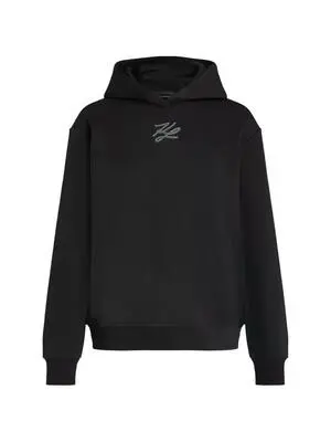 Karl Lagerfeld Rhinestone Autograph Hoodie - Black