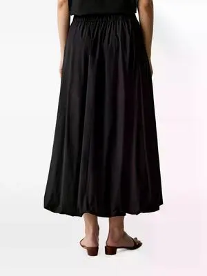 Sisley Drawstring Bubble-hem Midi Skirt