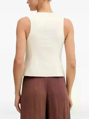 Sisley Tie-fastening V-neck Sleeveless Top