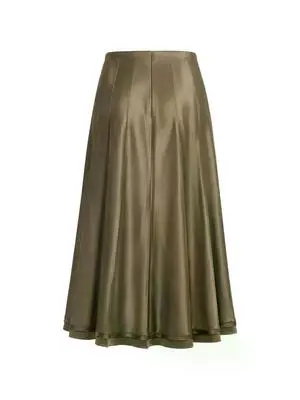 Vince Pleated Satin Skirt